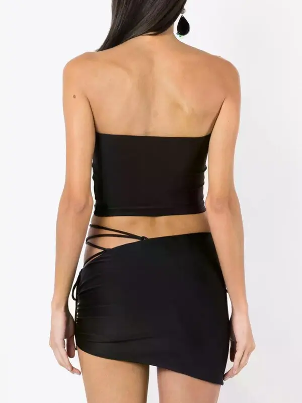 AMIR SLAMA Lace-up Cropped Top