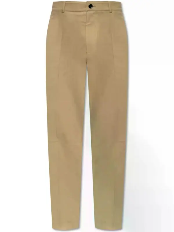 Burberry Cotton Trousers - Neutrals