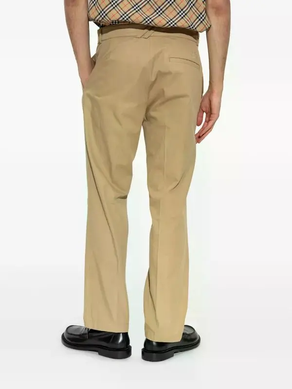 Burberry Cotton Trousers - Neutrals