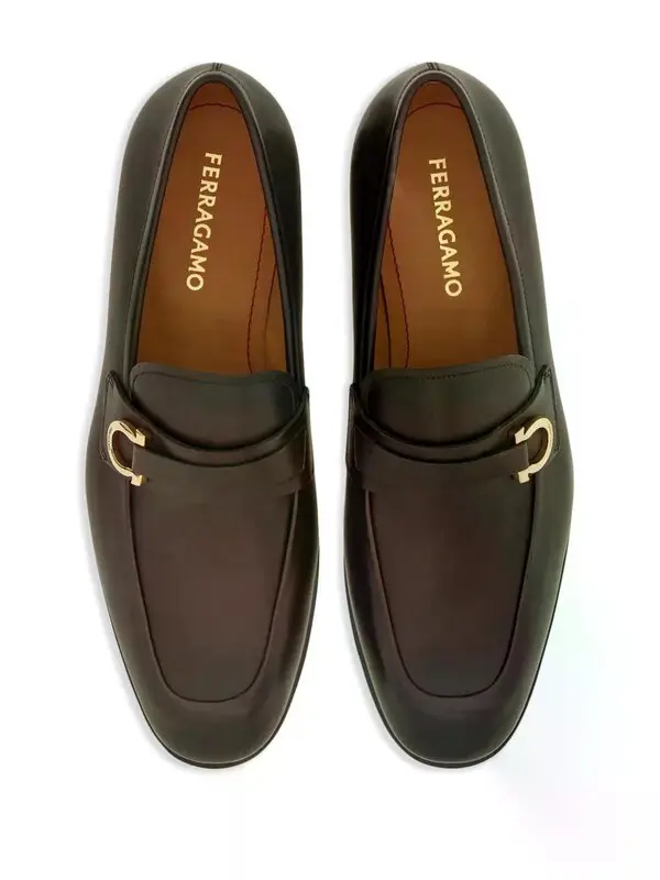 FERRAGAMO Gancini Leather Loafers