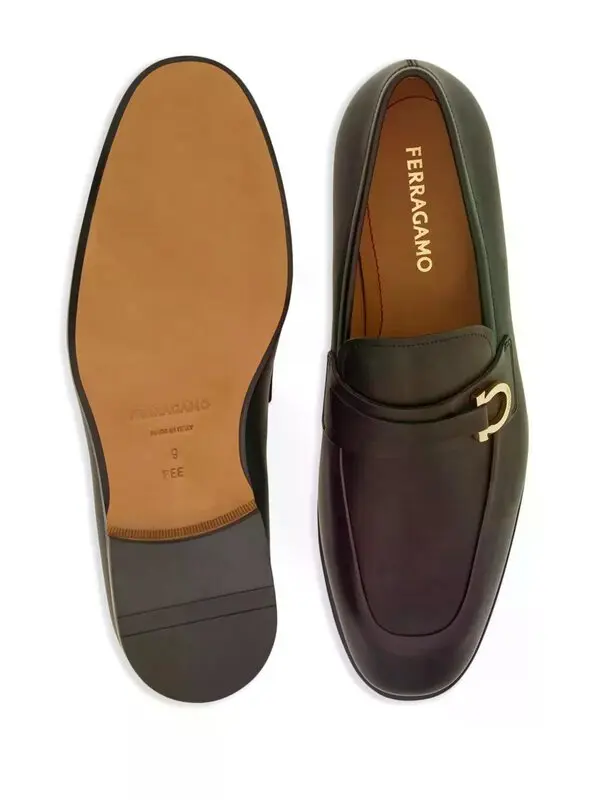 FERRAGAMO Gancini Leather Loafers