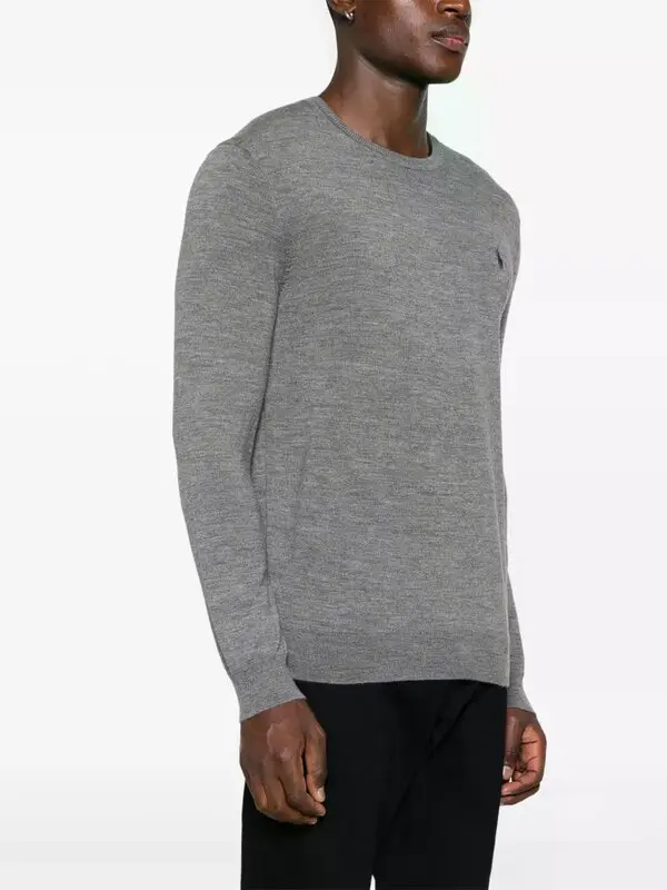 Polo Ralph Lauren Polo Pony-embroidered Wool Sweater - Grey