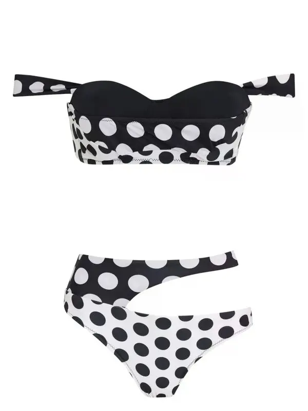 AMIR SLAMA Polka-dot Bikini - Black