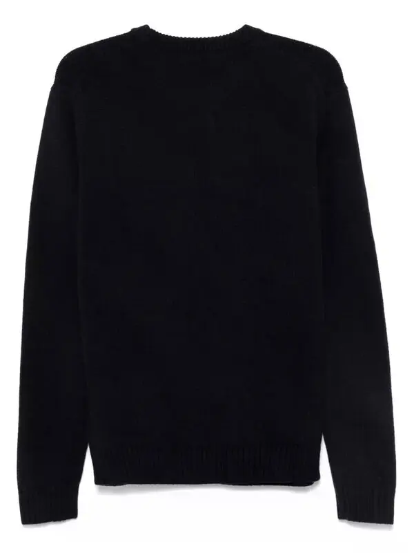 Aspesi Crew-neck Wool-blend Sweater - Blue