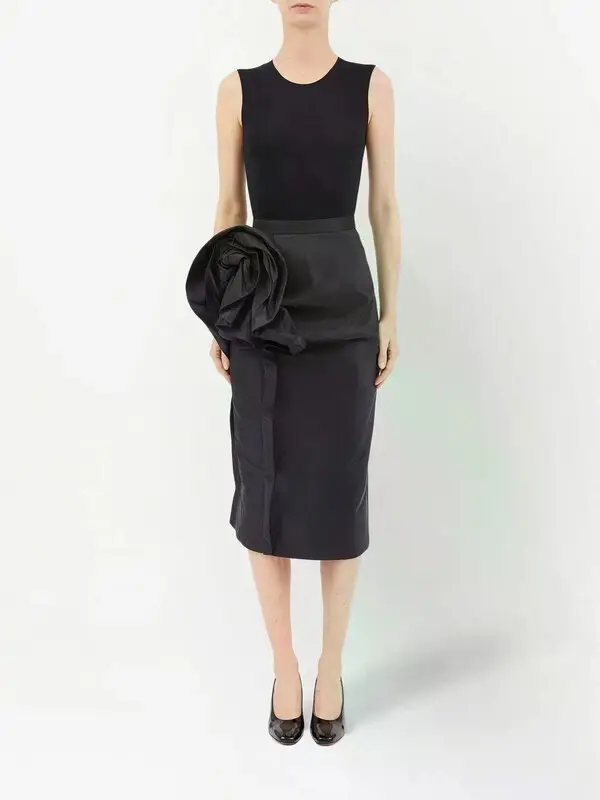 MAISON MARGIELA Moiré-effect Ruffled Midi Skirt