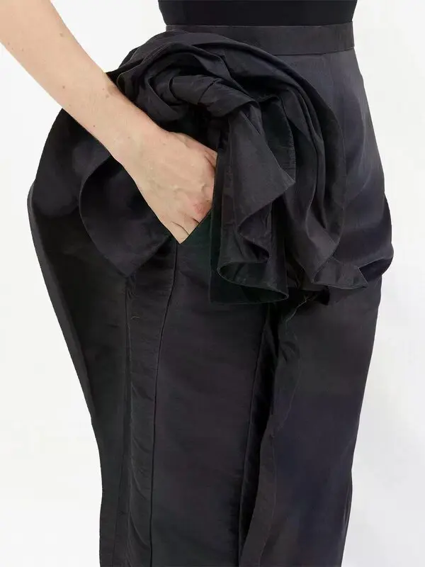 MAISON MARGIELA Moiré-effect Ruffled Midi Skirt