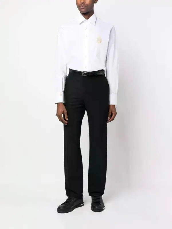 BILLIONAIRE Silver Cut Logo-print Shirt