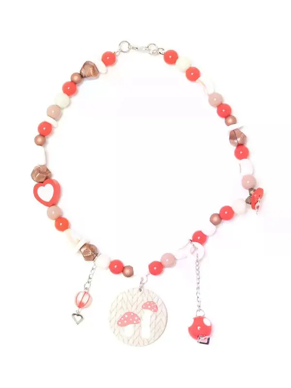AMIR SLAMA Mushroom-pendant Necklace - White