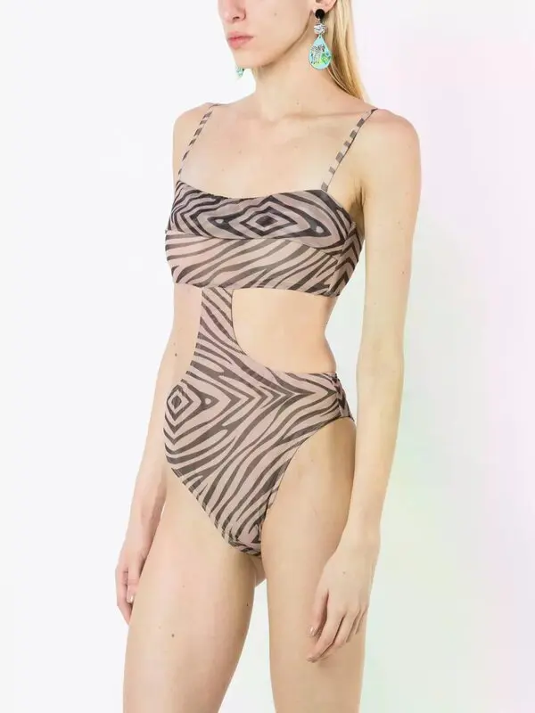 AMIR SLAMA Animal-pattern Swimsuit