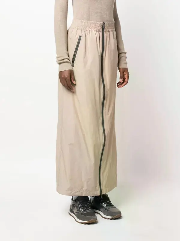 Brunello Cucinelli Two-way Zip-up Maxi Skirt - Neutrals