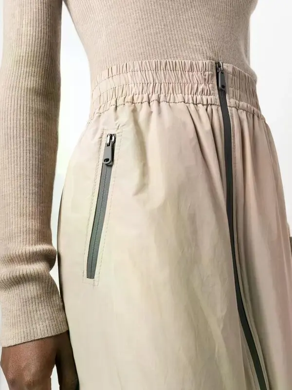 Brunello Cucinelli Two-way Zip-up Maxi Skirt - Neutrals