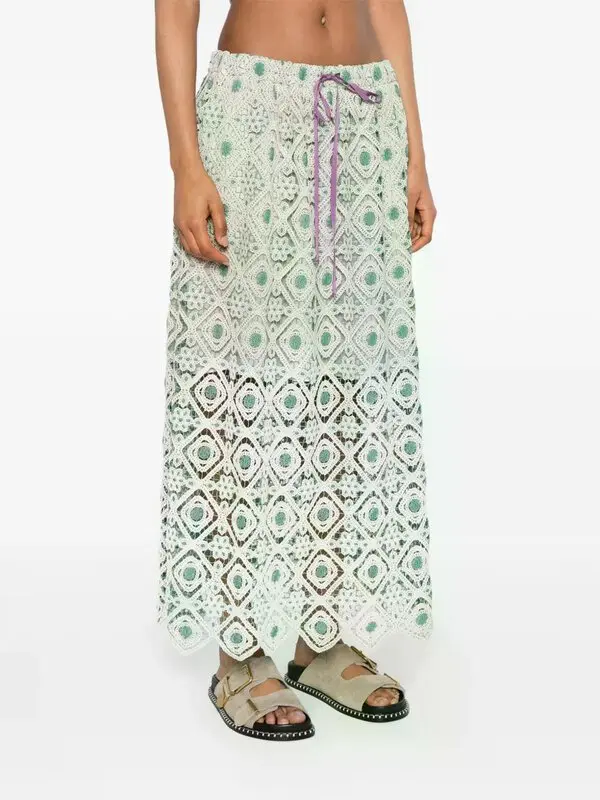 La DoubleJ Macramé Midi Skirt