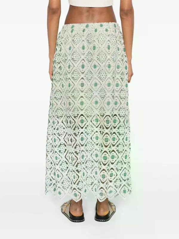 La DoubleJ Macramé Midi Skirt