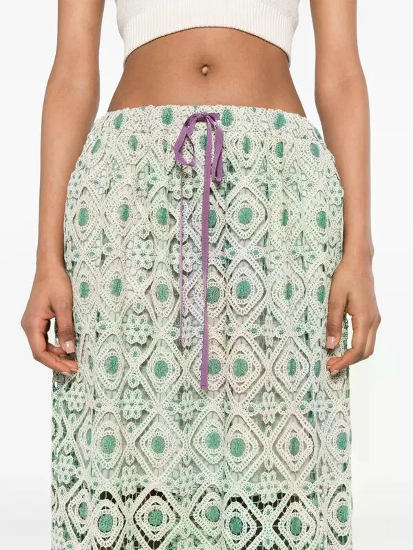 La DoubleJ Macramé Midi Skirt