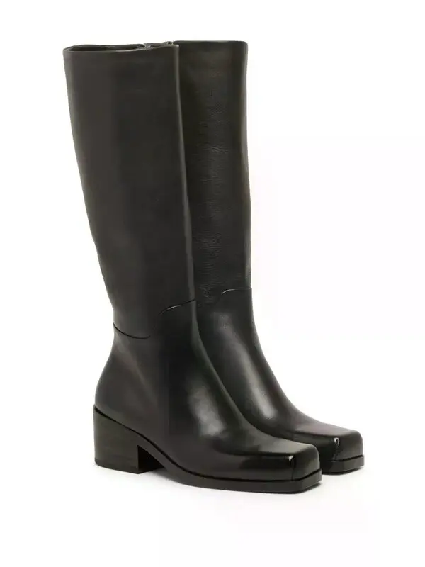 Marsèll Cassello Square-toe Leather Knee-high Boots
