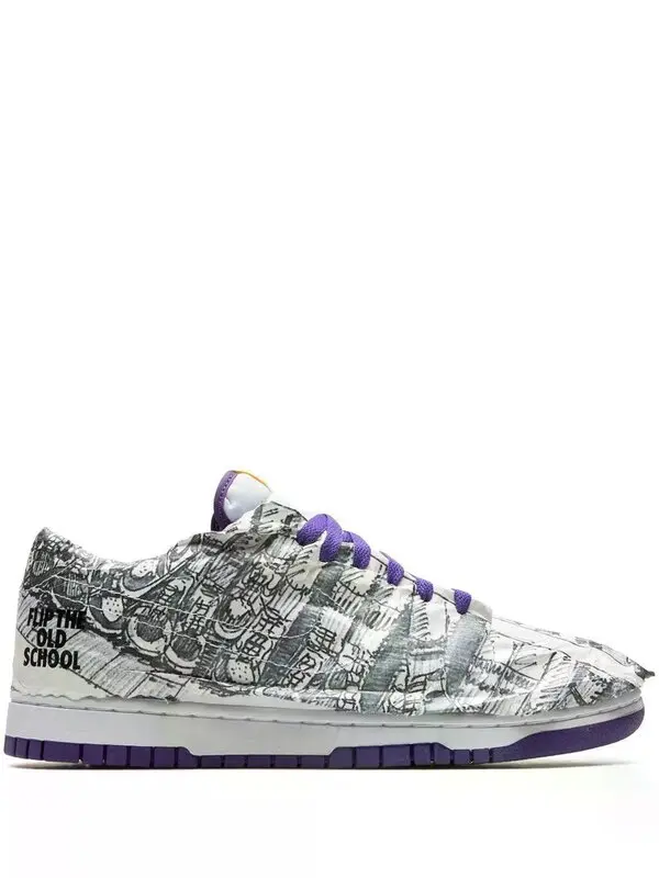 Nike Dunk Low "flip The School" Sneakers - Grey