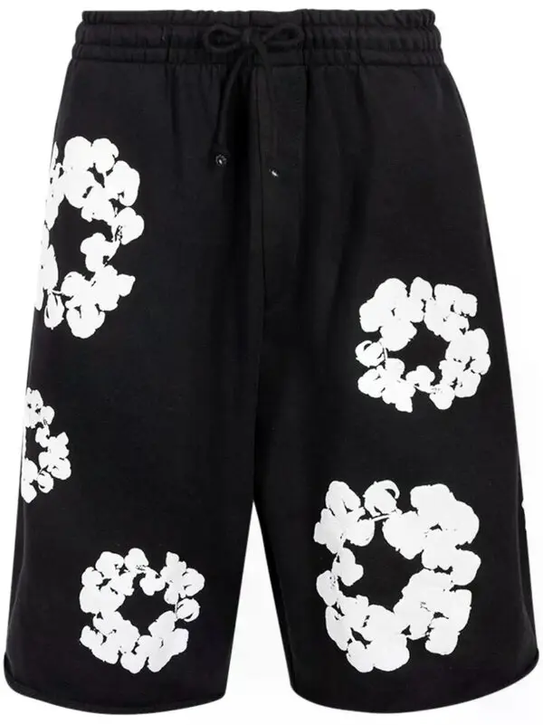 DENIM TEARS The Cotton Wreath Shorts - Black