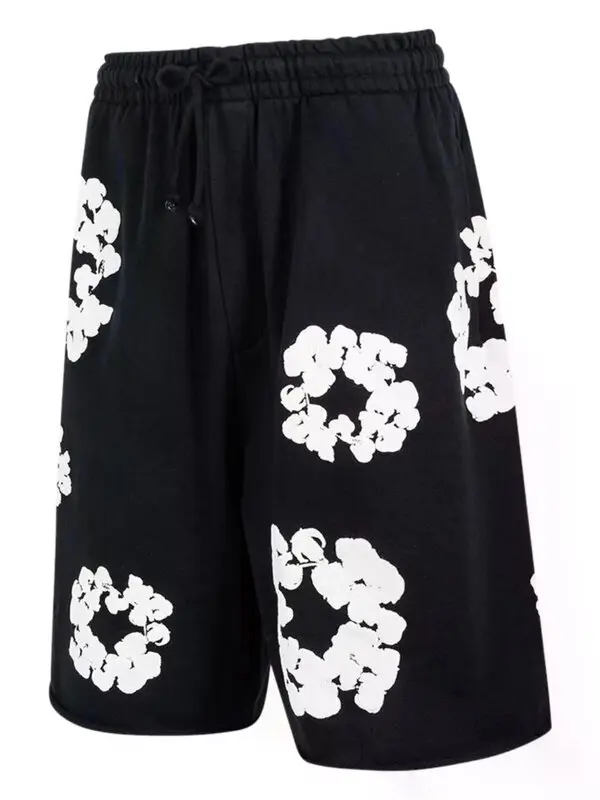DENIM TEARS The Cotton Wreath Shorts - Black