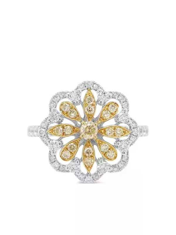 HYT JEWELRY Platinum And Diamond Cocktail Ring - Silver