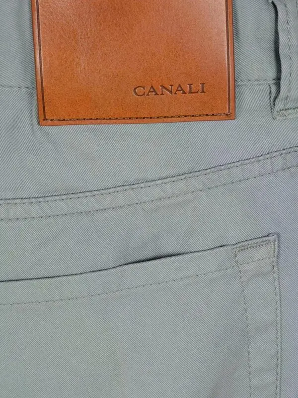 Canali Slim-cut Trousers - Grey