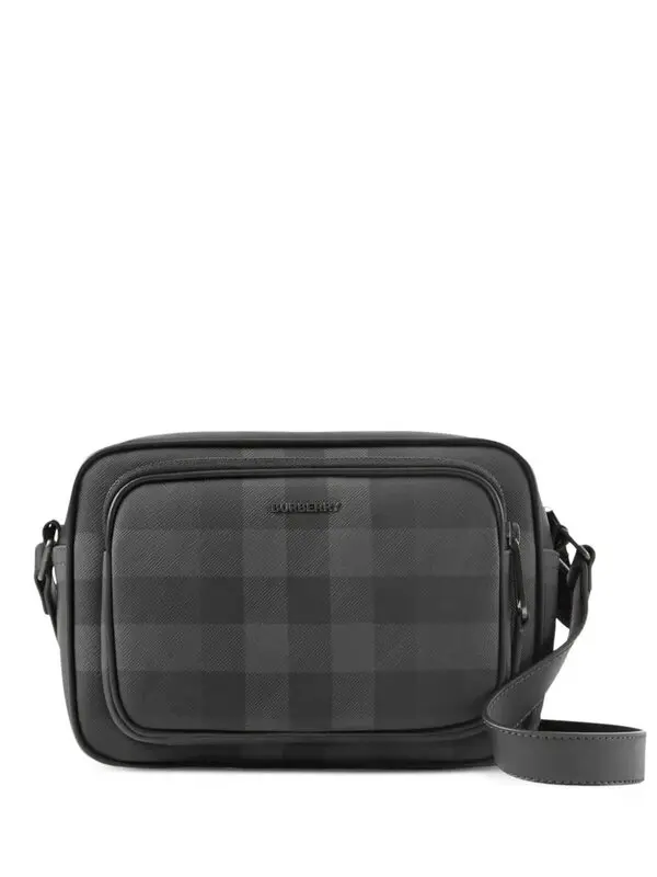 Burberry Paddy Leather Messenger Bag - Grey