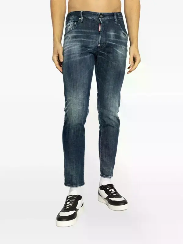 Dsquared2 Whiskering-effect Skinny Jeans - Blue