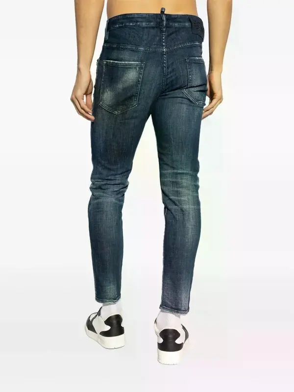 Dsquared2 Whiskering-effect Skinny Jeans - Blue