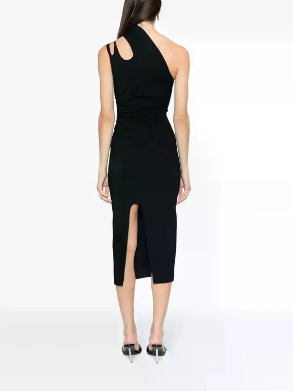 MUGLER Asymmetric Midi Dress