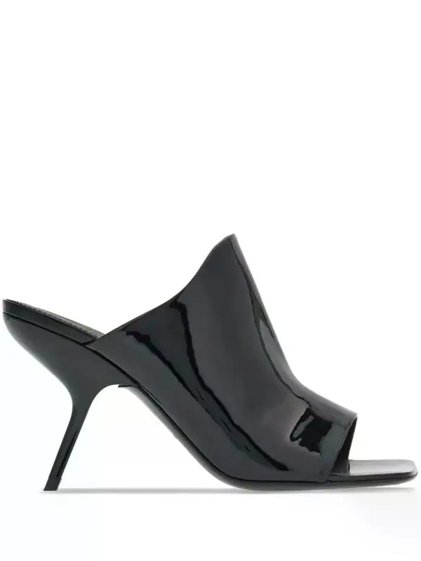 FERRAGAMO Open-toe Leather High Heel Sandals - Black