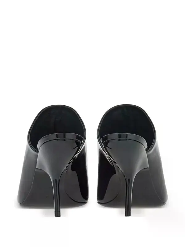 FERRAGAMO Open-toe Leather High Heel Sandals - Black