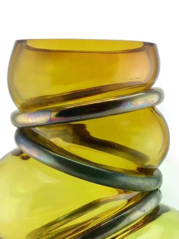 VANESSA MITRANI Chain Ring Glass Vase - Yellow