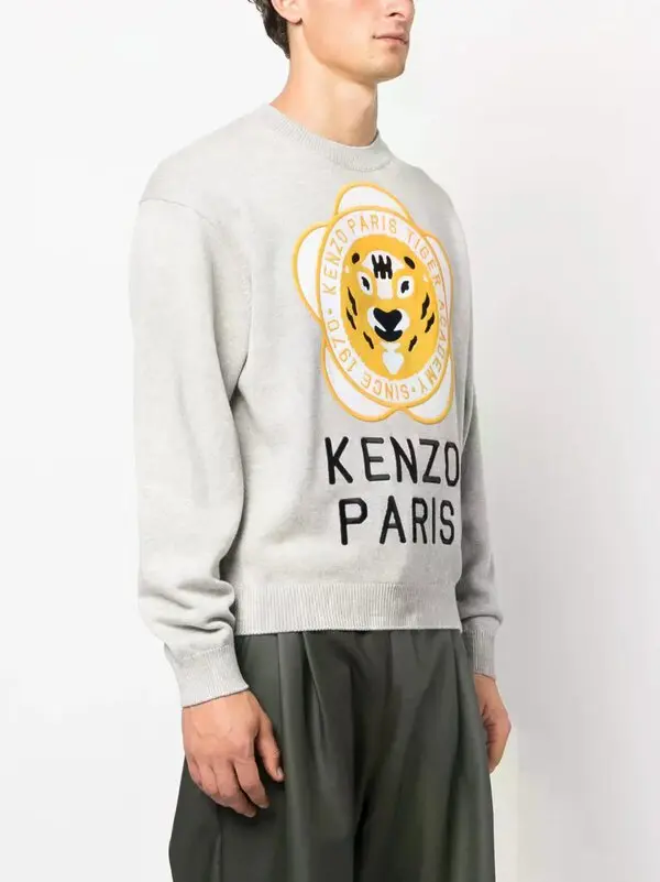 Kenzo Logo-patch Wool-cotton Jumper