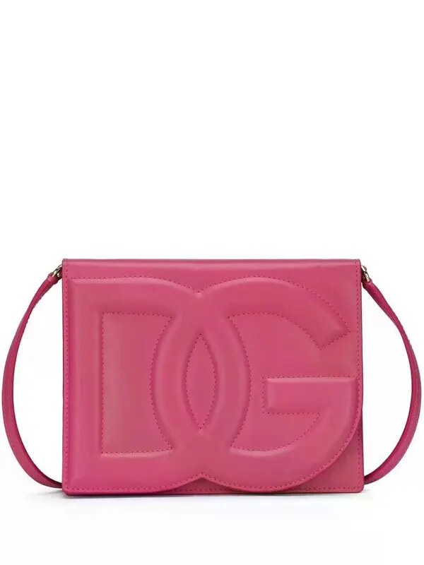 Dolce & Gabbana Dg Logo Leather Cross Body Bag - Pink