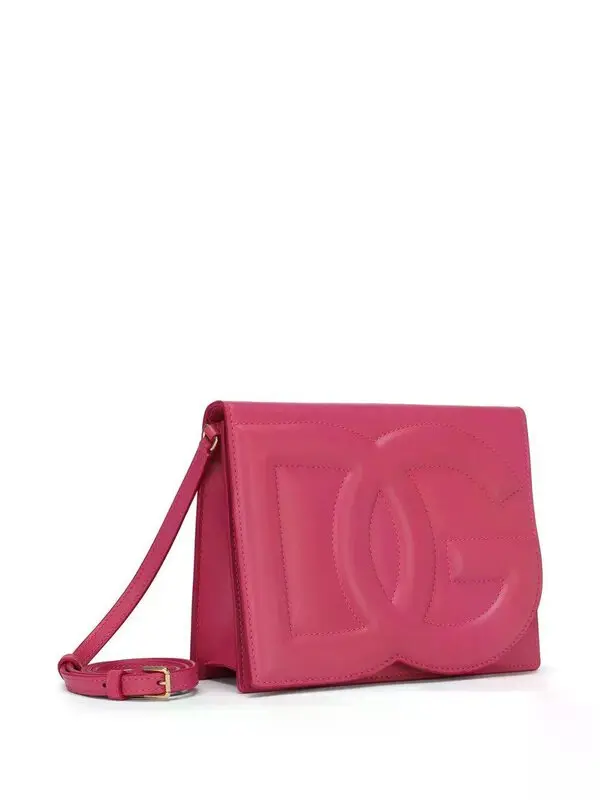 Dolce & Gabbana Dg Logo Leather Cross Body Bag - Pink