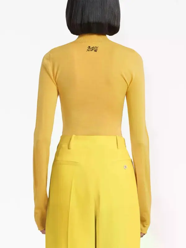 Marni High-neck Ribbed Jumper - Yellow