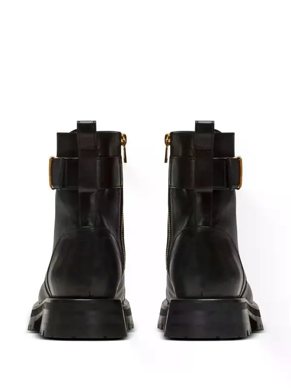 Balmain Romy Lace-up Leather Boots