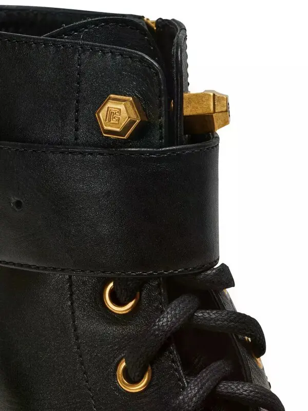 Balmain Romy Lace-up Leather Boots
