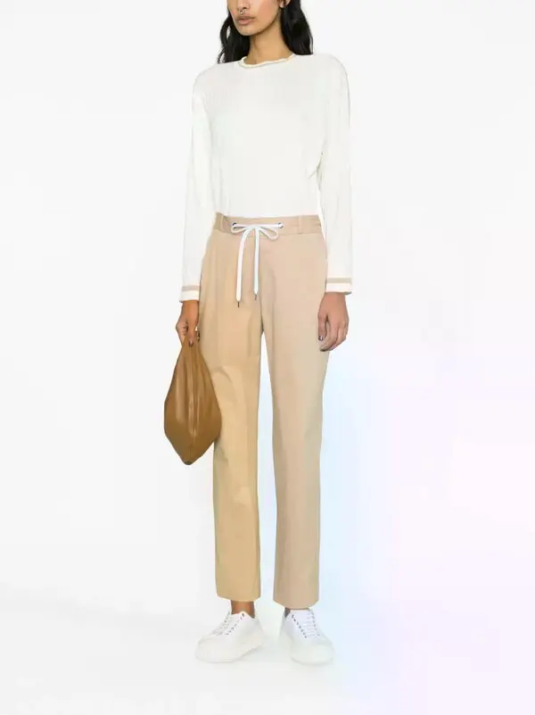 Eleventy Tapered Drawstring Trousers - Neutrals
