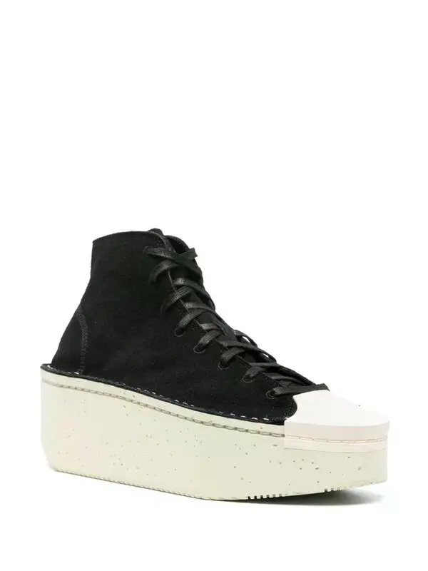Y3 Lace-up Platform Sneakers - Black
