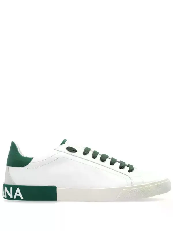 Dolce & Gabbana Portofino Leather Lace-up Sneakers