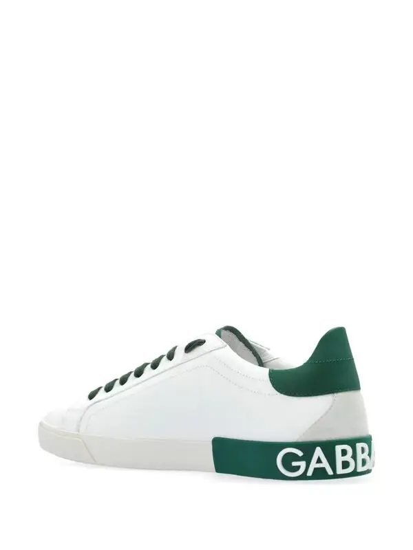 Dolce & Gabbana Portofino Leather Lace-up Sneakers