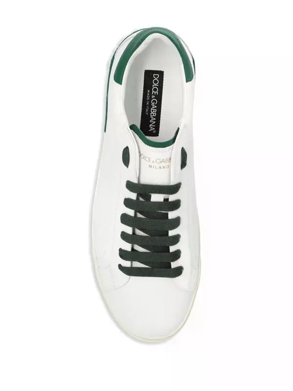 Dolce & Gabbana Portofino Leather Lace-up Sneakers