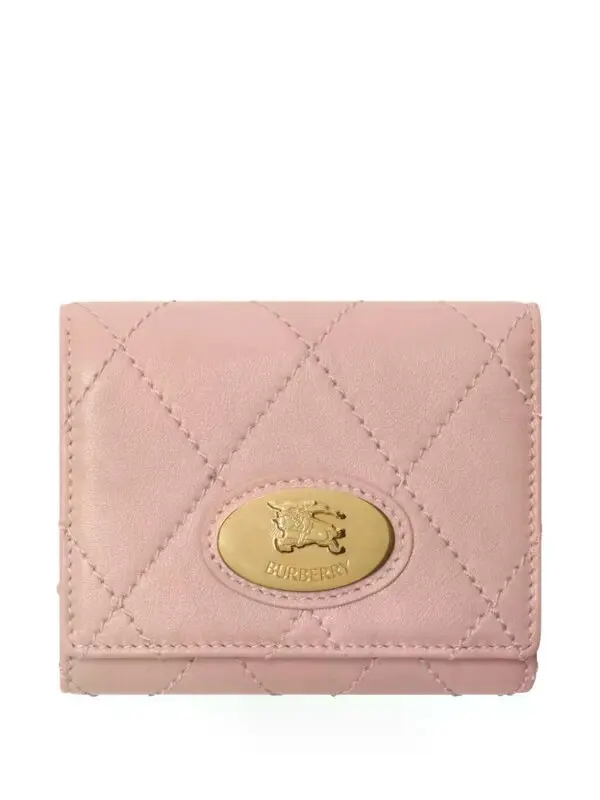 Burberry Quilted Leather Wallet - Pink