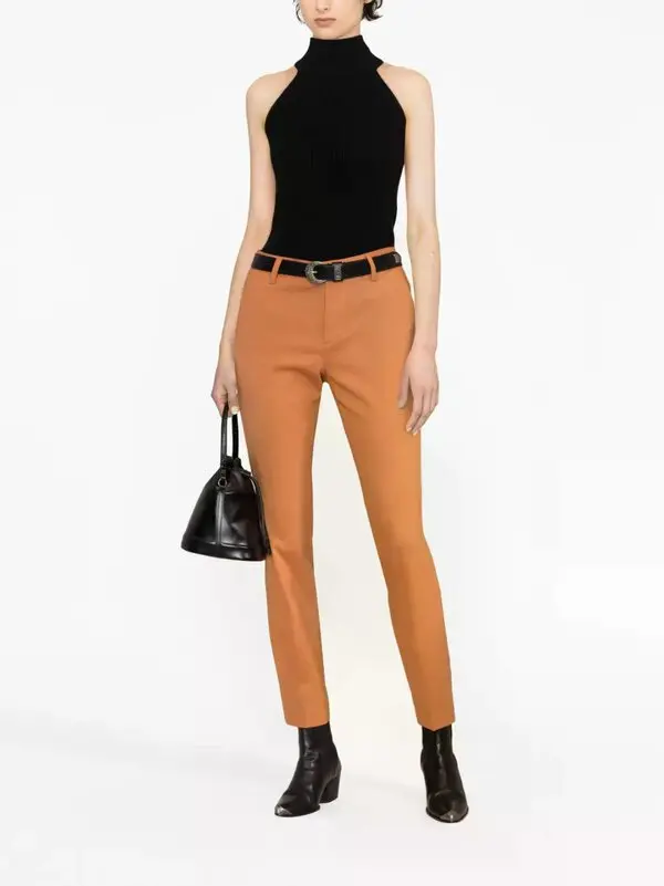 Dsquared2 Slim-cut Tailored Trousers In Burnt