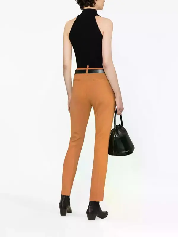 Dsquared2 Slim-cut Tailored Trousers In Burnt