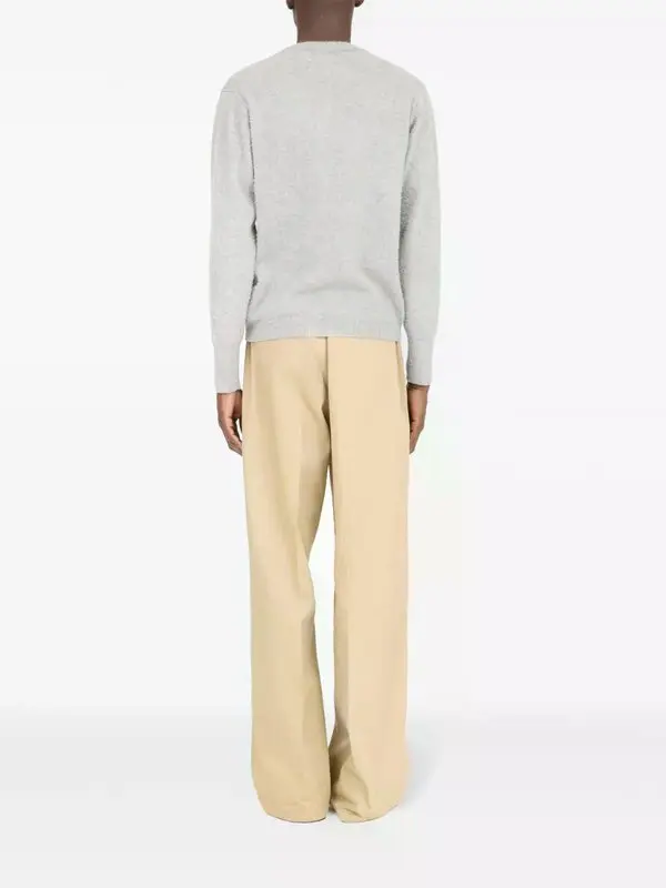 MAISON MARGIELA Crew-neck Cashmere-cotton Jumper - Grey
