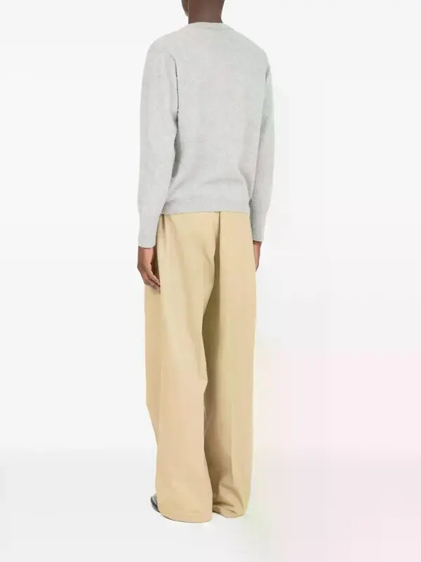 MAISON MARGIELA Crew-neck Cashmere-cotton Jumper - Grey