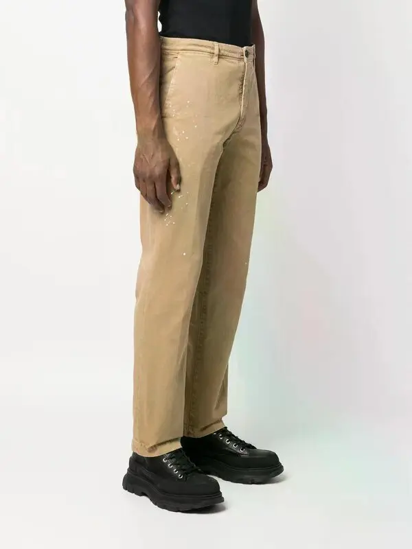 Incotex Text-print Straight-leg Trousers