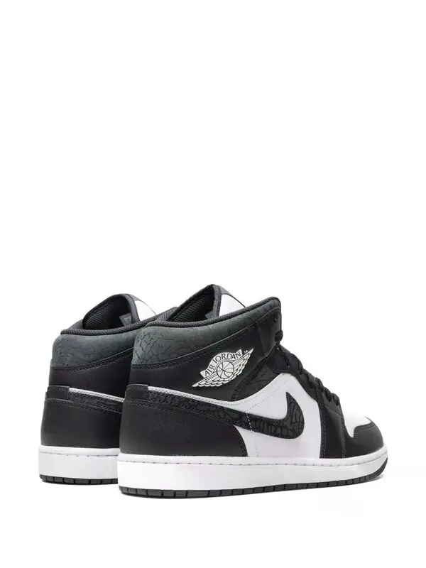 JORDAN Air 1 Mid Panda Elephant Sneakers - Black