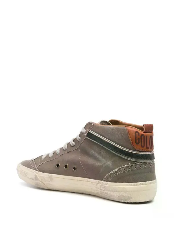 GOLDEN GOOSE Mid Star Distressed-effect Sneakers